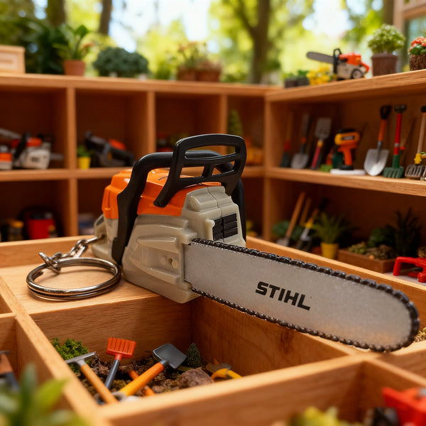 Chainsaw Keychain | Functional Cutting Key Ring – toylance